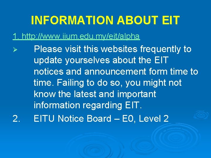 ENGINEERING INDUSTRIAL TRAINING Kulliyyah of Engineering IIUM Semester