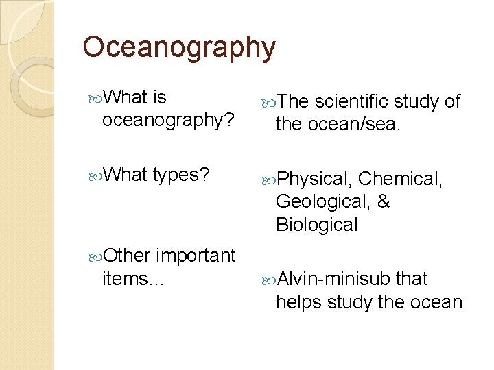 Branches of Earth Science Chapter 1 section 1