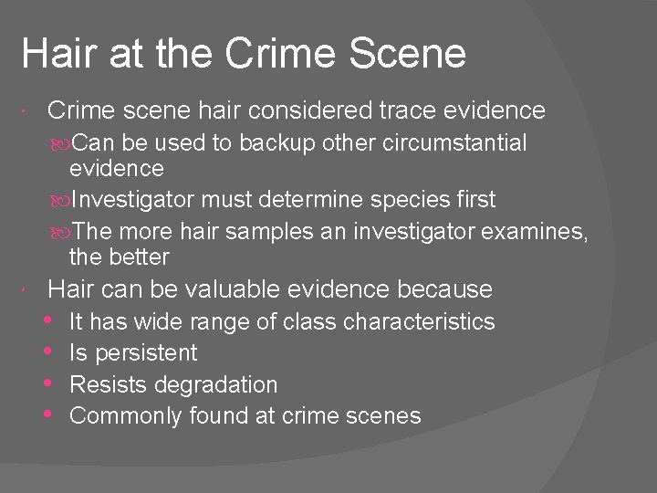 STAGES OF HAIR GROWTH HAIR AS A CHEMICAL