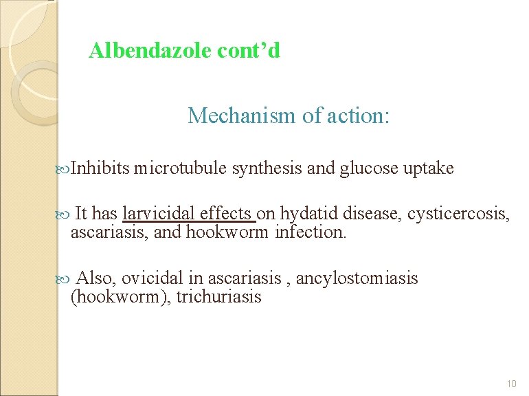 ANTHELMINTIC DRUGS DR ABDUL LATIF MAHESAR Department of
