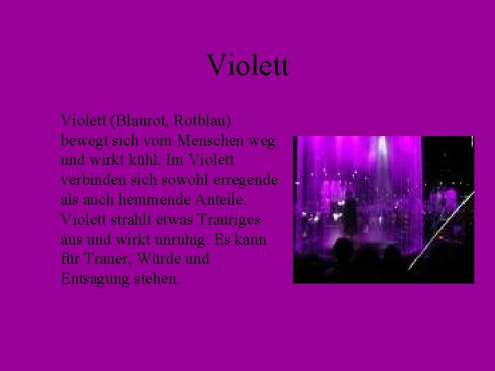 Wirkung von Farbenarten und ihre Bedeutungen Wirkung von