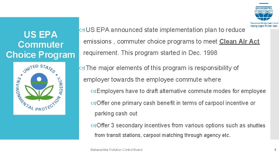 Reducing vehicular Emissions by Commuter Choice Program Maharashtra