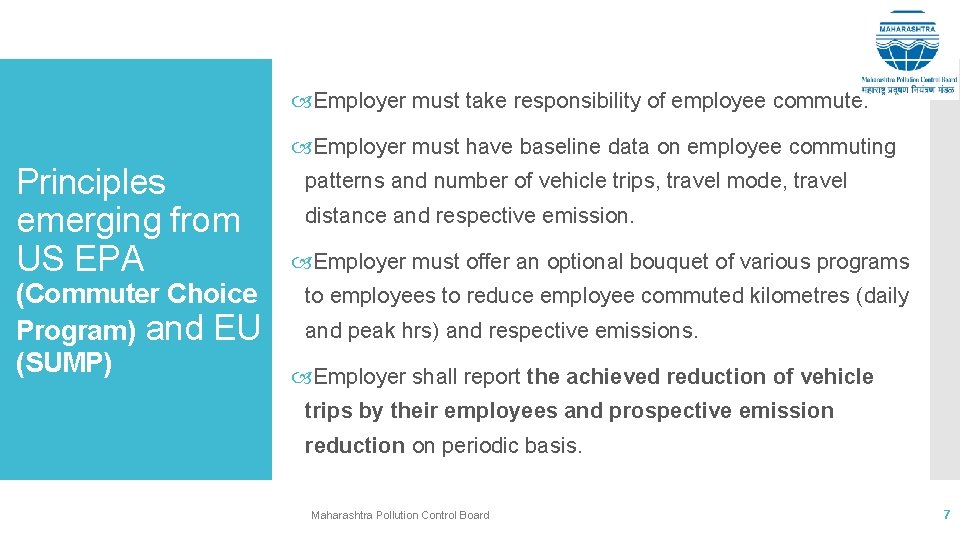 Reducing vehicular Emissions by Commuter Choice Program Maharashtra