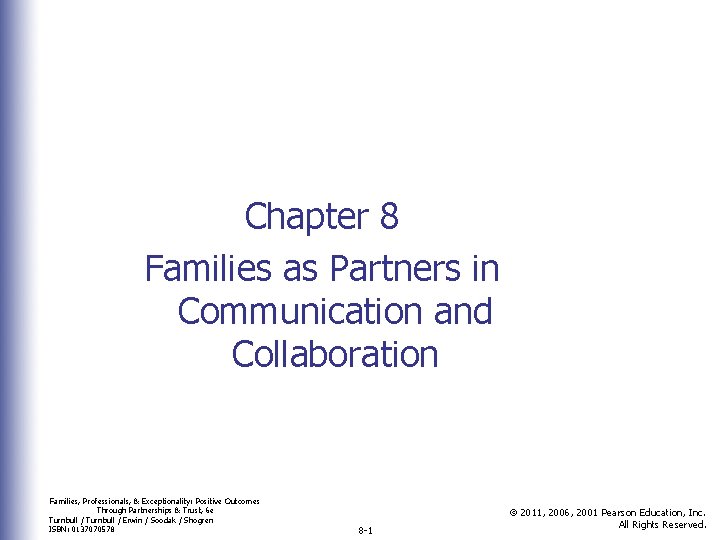 Chapter 8 Families as Partners in Communication and