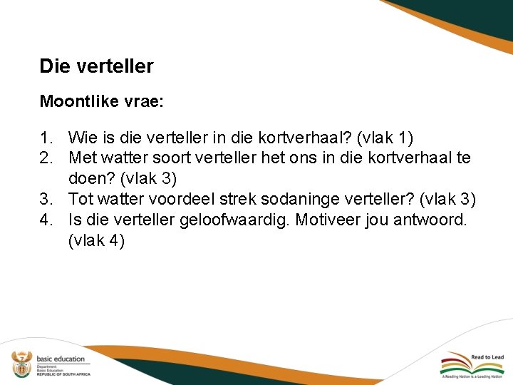 Nasionale Opleidingspan vir Tale Provinsiale Werkswinkel Afrikaans Eerste