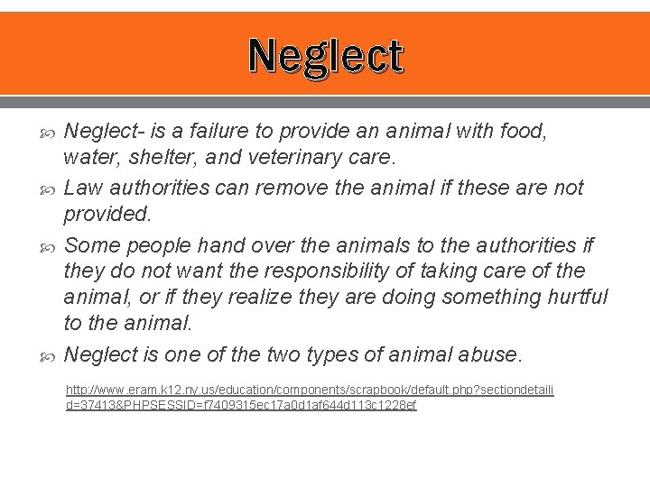 No Excuse for Animal Abuse Signs of animal