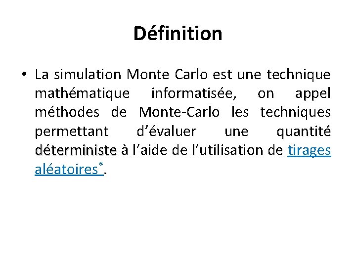La mthode de Monte Carlo TP N 1