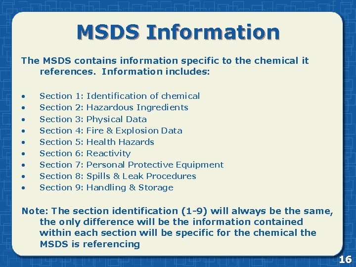 Hazard Communication GENERAL 1 Introduction The purpose of