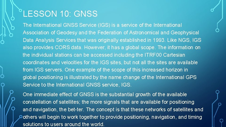 GEOG 862 GPS AND GNSS FOR GEOSPATIAL PROFESSIONAL