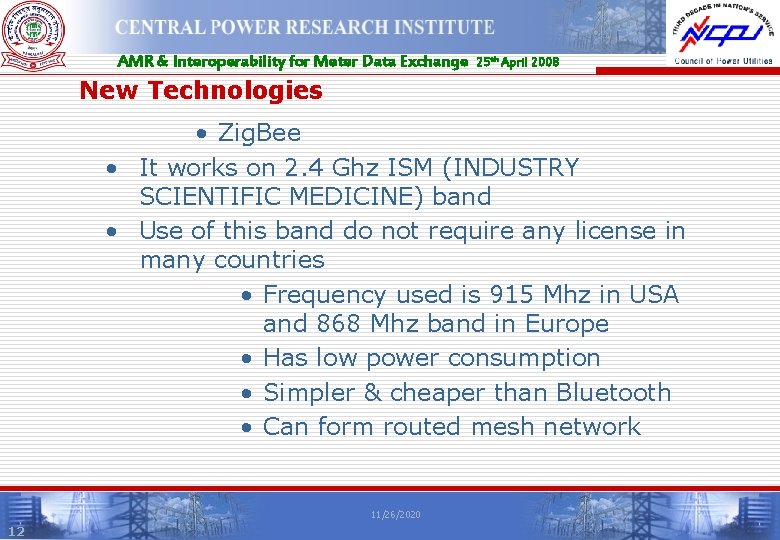 AMR Interoperability for Meter Data Exchange 25 th
