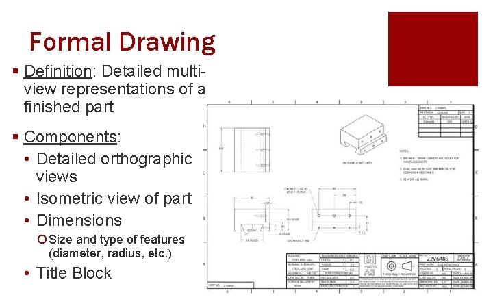 Reading Working Drawing Packets and Section Views ENGR