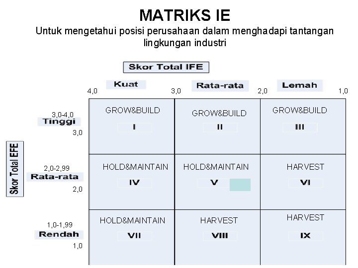 ALAT ANALISIS PENGAMBILAN KEPUTUSAN IFE EFE SWOT QSPM