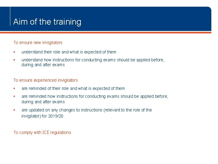 Invigilator training presentation editable template Delete this text