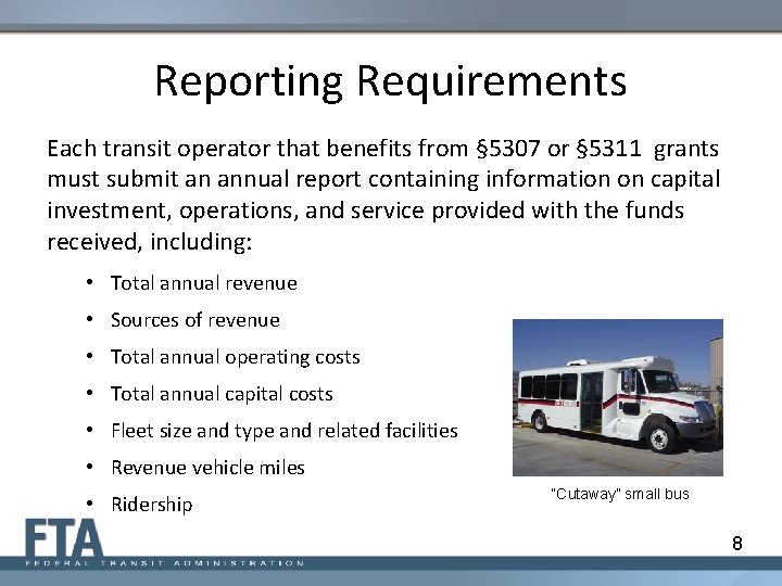 National Transit Database NTD Requirements October 2019 Presenters