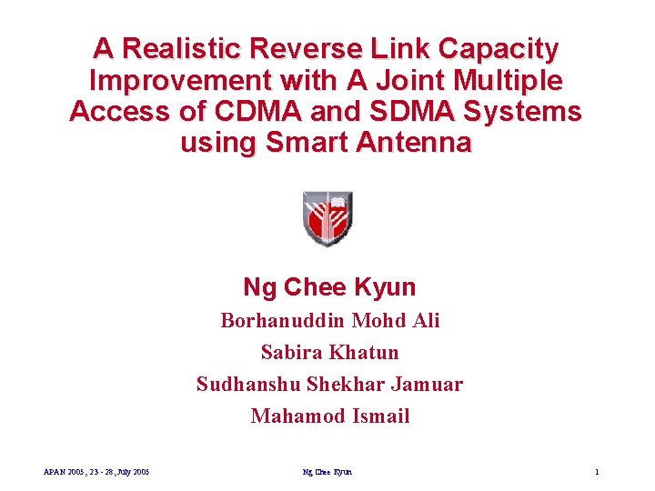 A Realistic Reverse Link Capacity Improvement with A