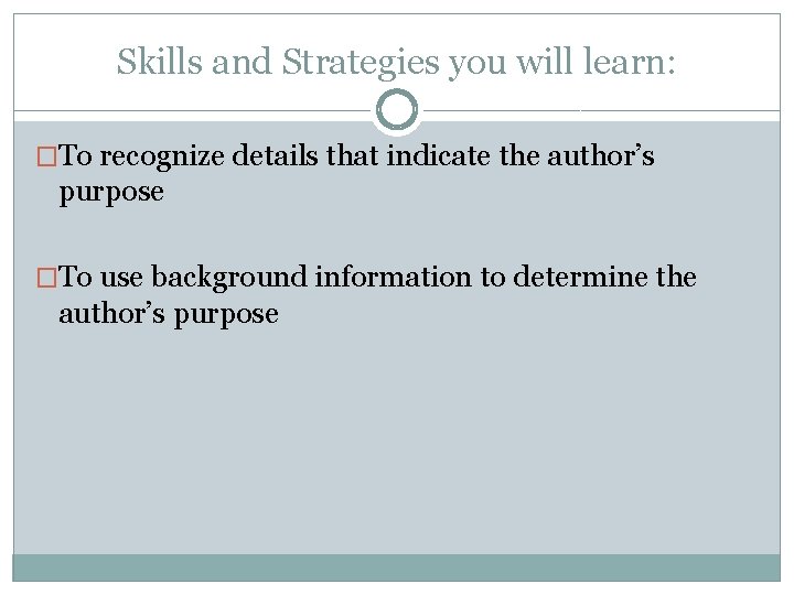 Authors Purpose and Setting R 7 A 1