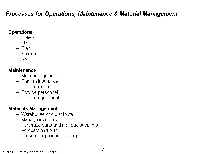 Best Practices in Materials Management for Maintenance Operations