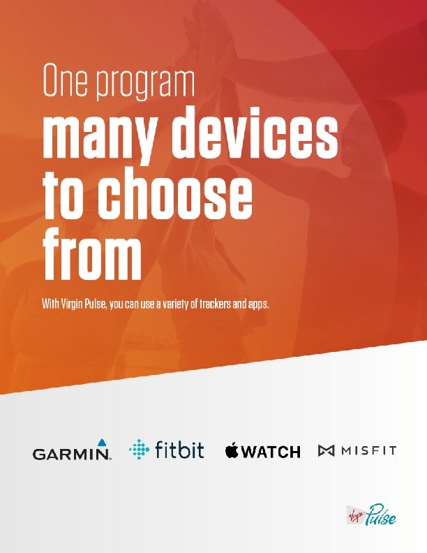Your Virgin Pulse activity tracker measures your daily