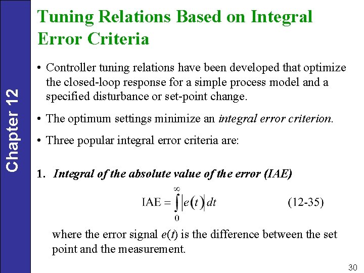 Chapter 12 Controller Tuning A Motivational Example Fig