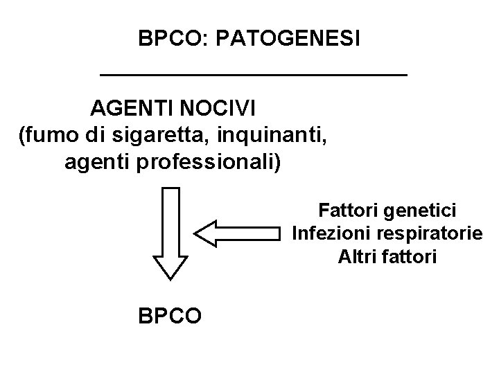 La broncopneumopatia cronica ostruttiva stato dellarte BPCO Definizione