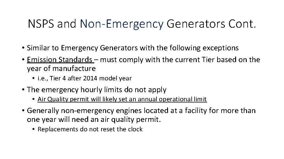 Simple but Complicated Air Quality Permitting for Generators