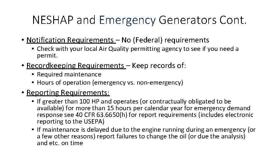 Simple but Complicated Air Quality Permitting for Generators