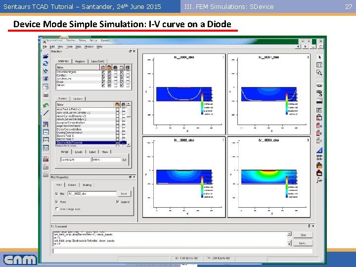 Sentaurs TCAD Tutorial Santander 24 th June 2015