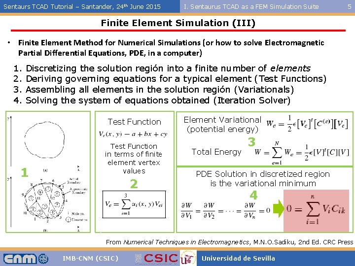 Sentaurs TCAD Tutorial Santander 24 th June 2015