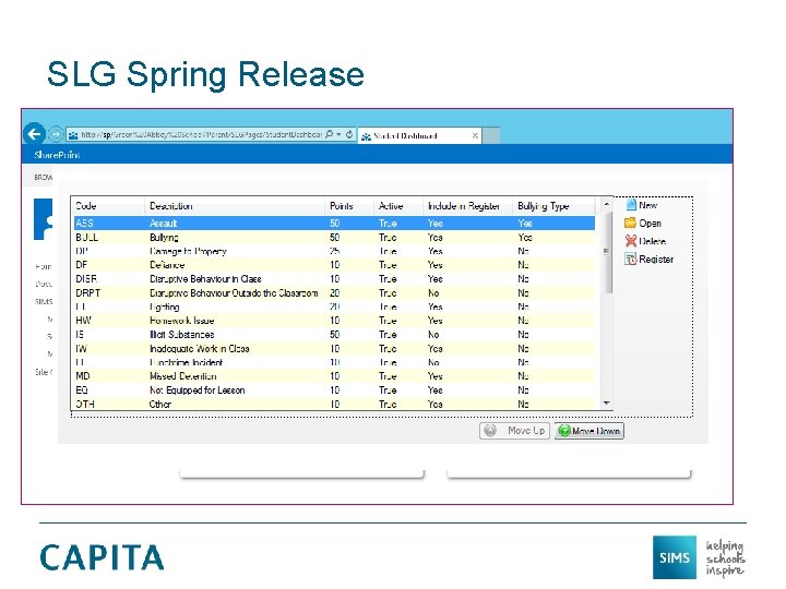 SIMS Learning Gateway Ben Jones SLG recap Modify