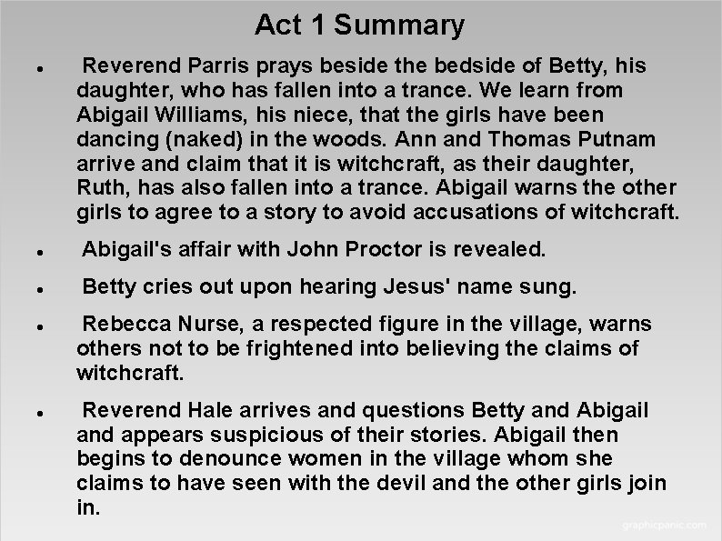 Arthur Miller The Crucible Setting and Context The