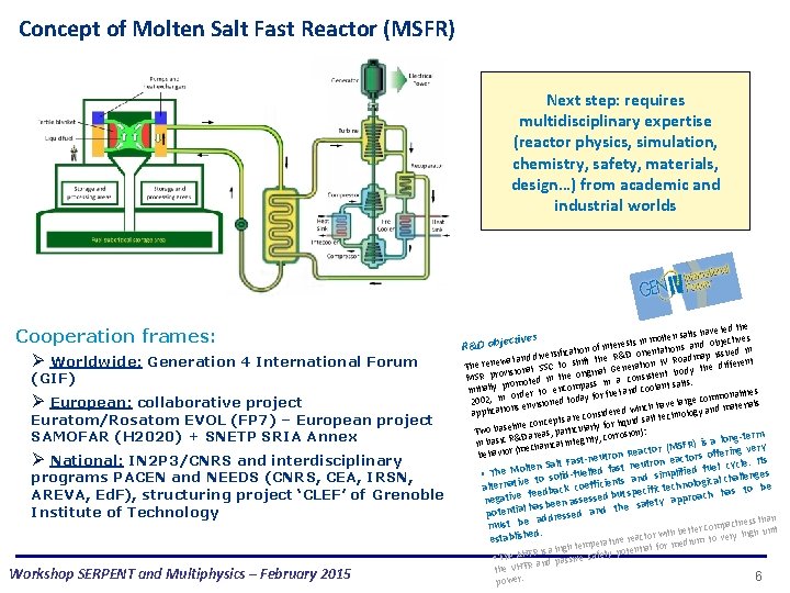 Presentation of the MSFR reactor concept E MERLELUCOTTE