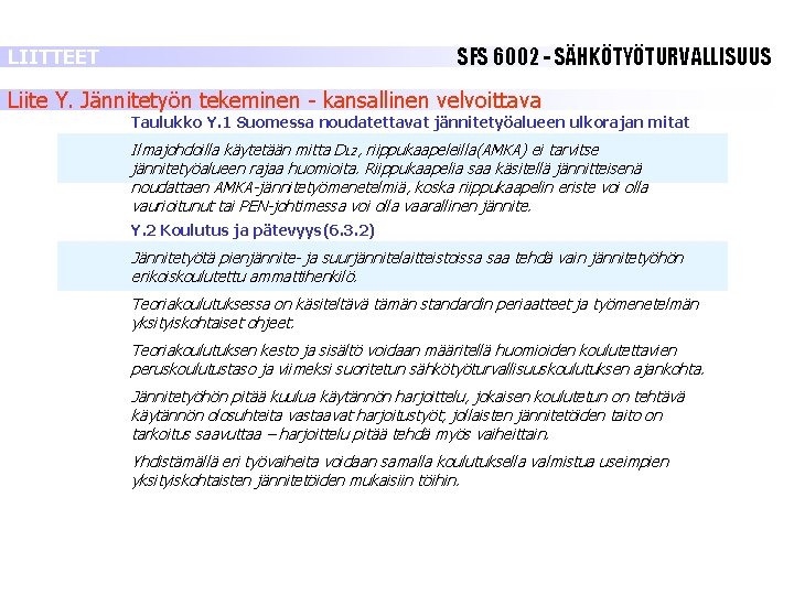 SFS 6002 SHKTYTURVALLISUUS TAUSTAA CENELEC perustettu 1973 European
