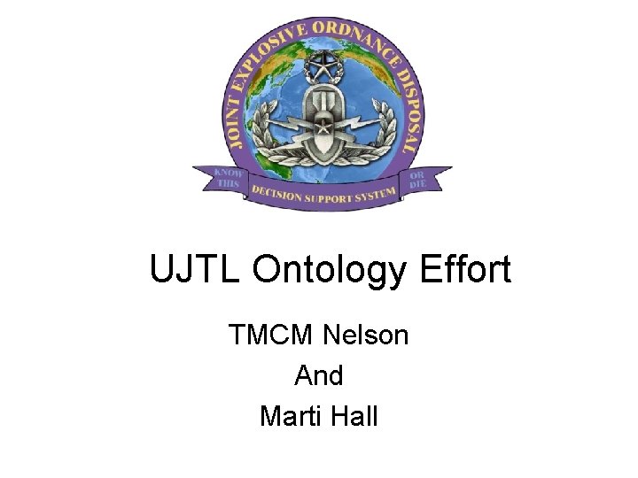 UJTL Ontology Effort TMCM Nelson And Marti Hall