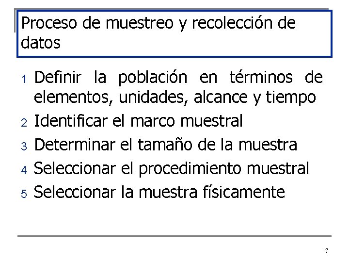 1 2 CONCEPTOS BASICOS DE MUESTREO 3 El