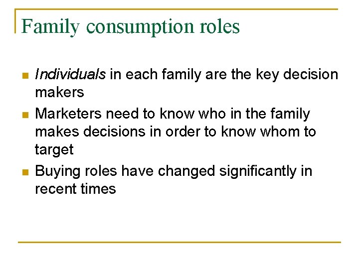 Chapter 13 The Family and Generational Cohorts The