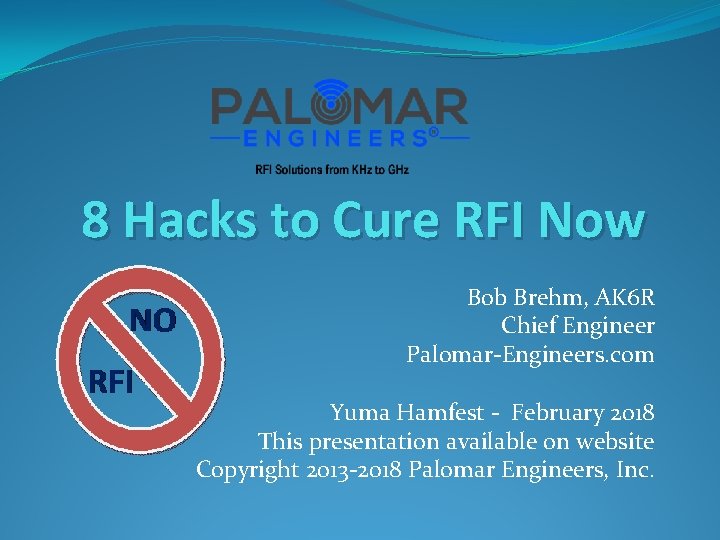 8 Hacks to Cure RFI Now Bob Brehm
