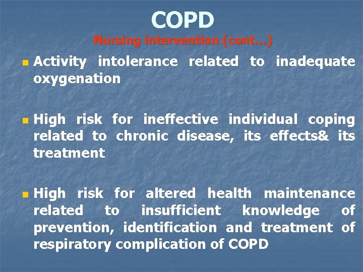 Chronic obstructive pulmonary disease COPD Dr Walaa Nasr