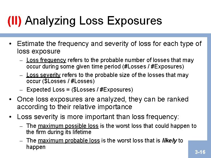 Chapter 3 Introduction to Risk Management Meaning of