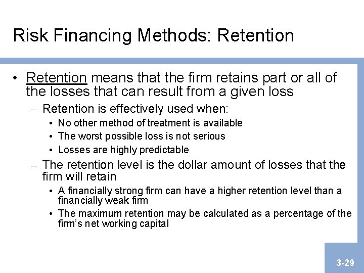 Chapter 3 Introduction to Risk Management Meaning of