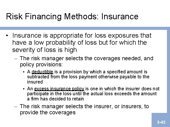 Chapter 3 Introduction to Risk Management Meaning of