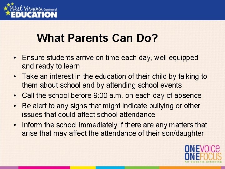 Interventions to Increase Attendance Why Focus on Attendance