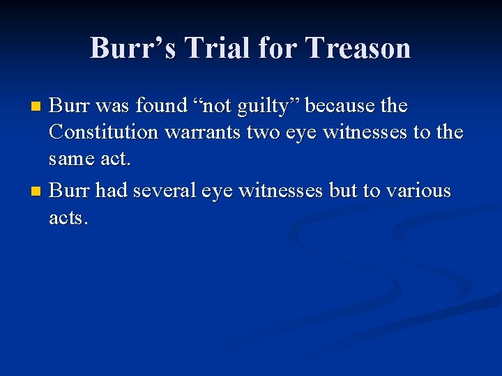 Aaron Burr History 1790 Elected US Senator from