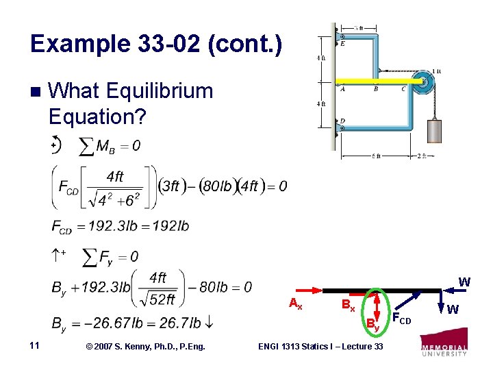 ENGI 1313 Mechanics I Lecture 33 Frames and