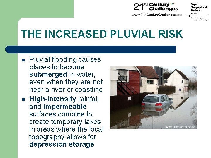 INCREASING FLOOD RISK IN THE CITY OF LONDON
