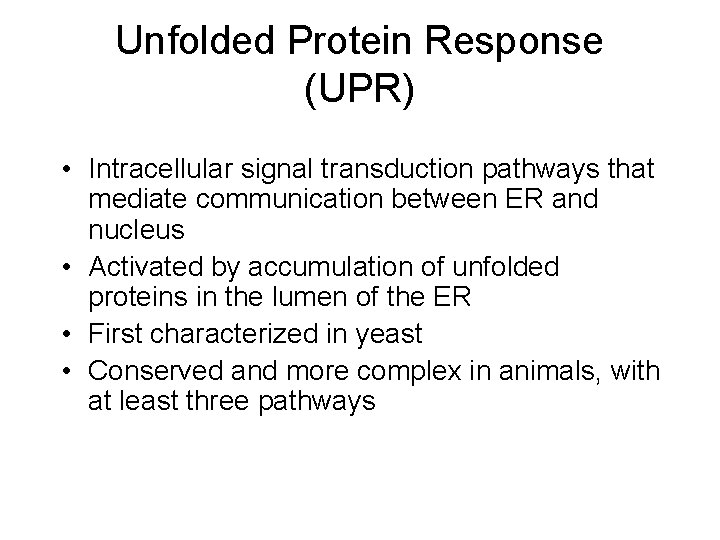 Protein Processing in the Endoplasmic Reticulum Phyllis Hanson