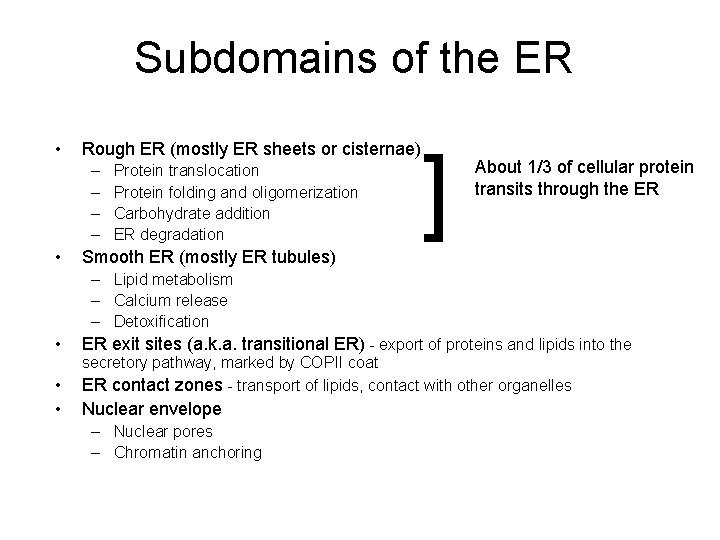 Protein Processing in the Endoplasmic Reticulum Phyllis Hanson