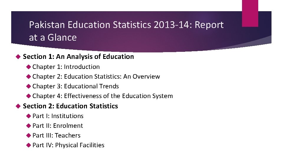 Pakistan Education Statistics 2013 14 National Education Management