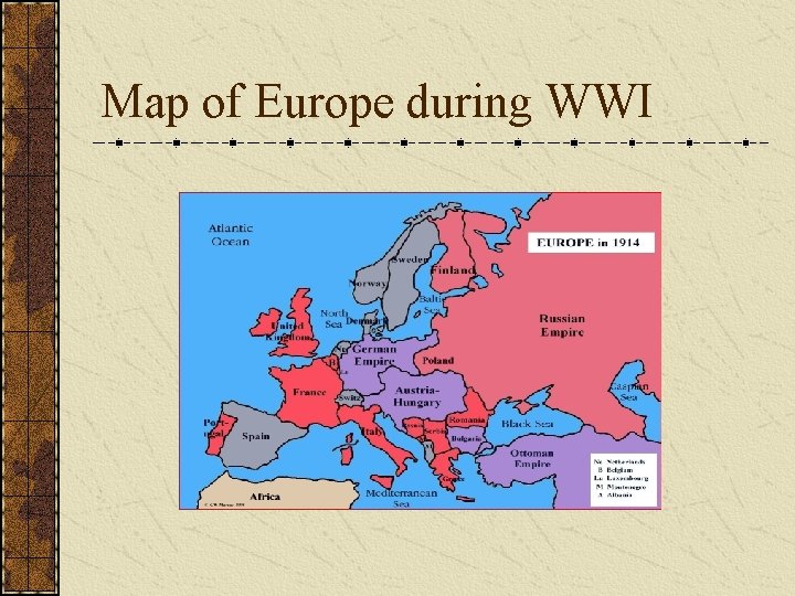 World War I Pictures 1914 1918 Map of