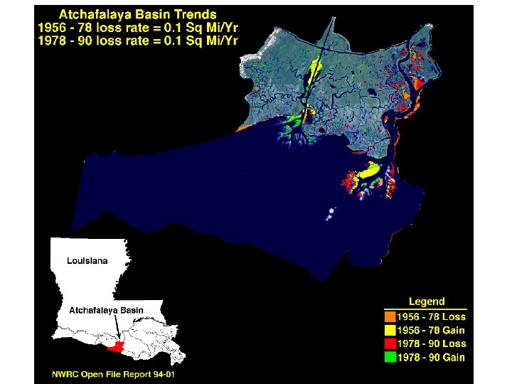 LOUISIANA COASTAL ZONE EROSION 100 YEARS OF LANDUSE