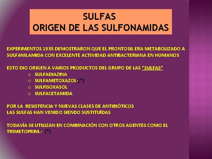 SULFONAMIDAS SULFONAMIDAS En 1932 el cientfico alemn Gerhard